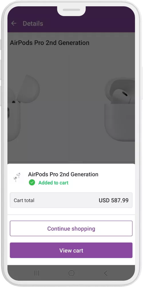 Electronic Store App - nandbox Native App Builder
